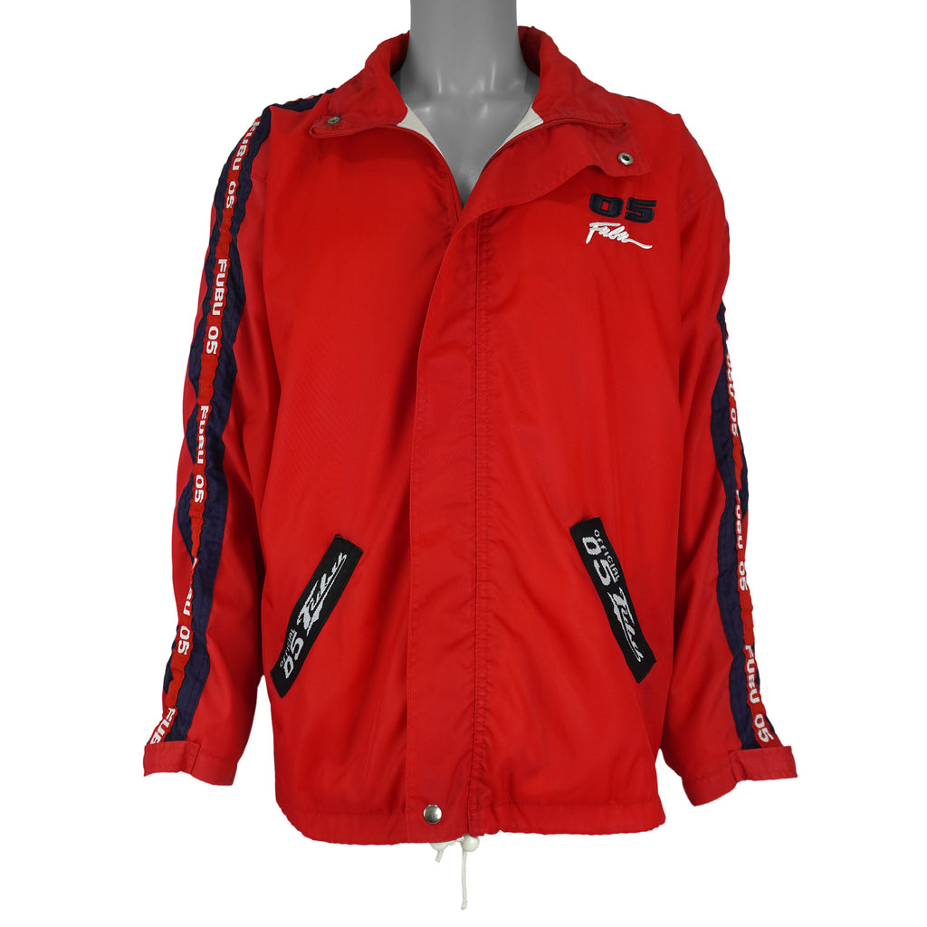 Vintage FUBU - Red Fubu Sports Taped Logo Jacket 1990s Large – Vintage ...
