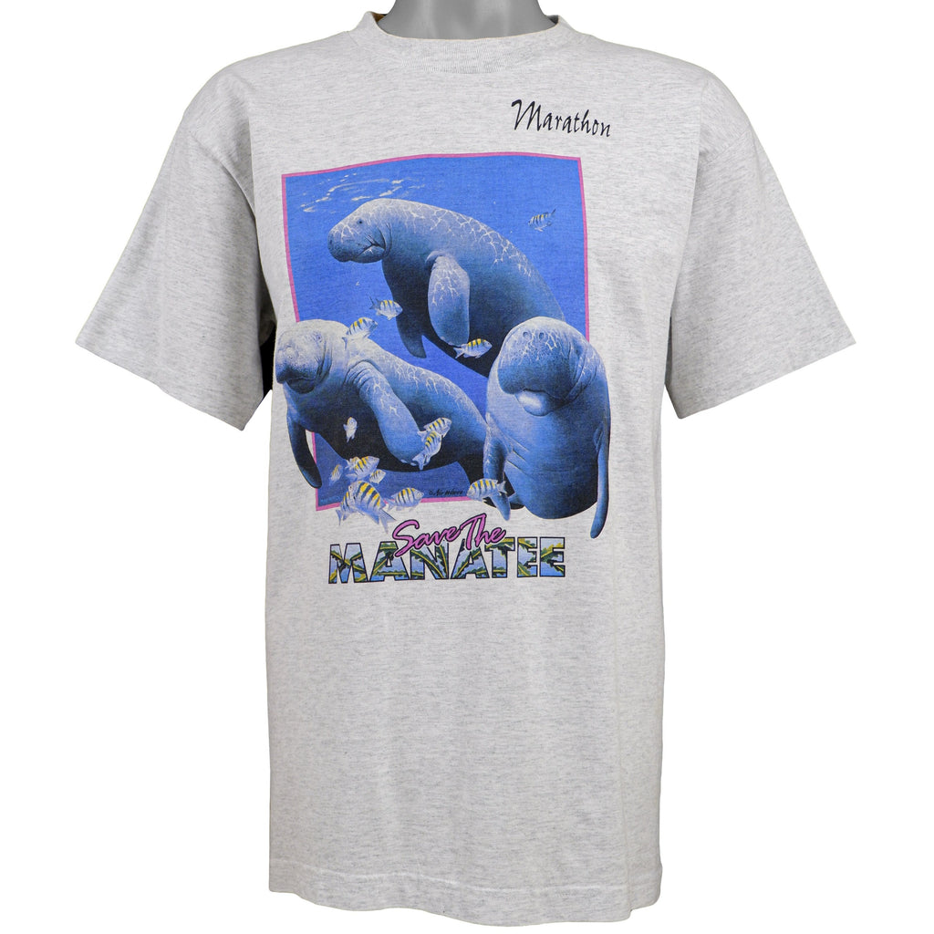 Vintage - Save The Manatee Marathon T-Shirt 1990s Large – Vintage Club ...