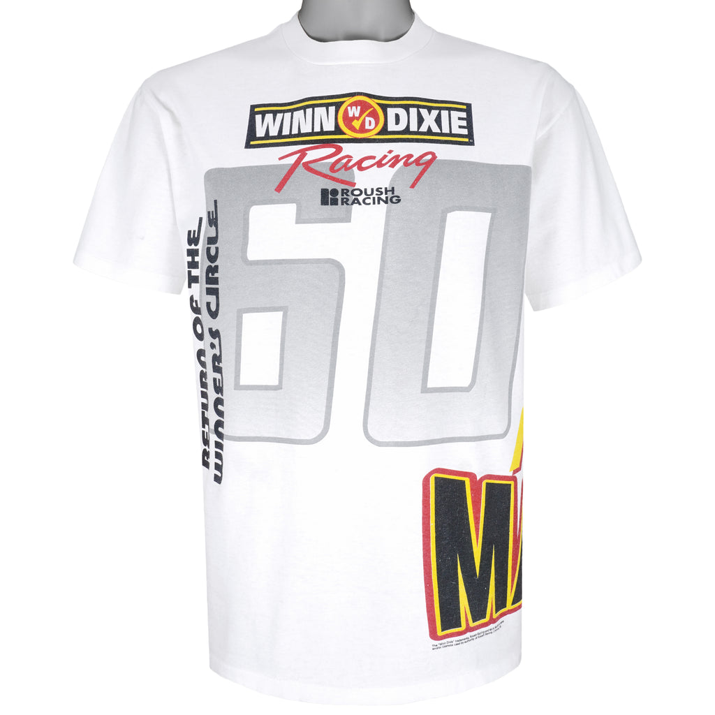 Vintage NASCAR (Power Pro) - Mark Martin Roush Racing T-Shirt 1990s ...