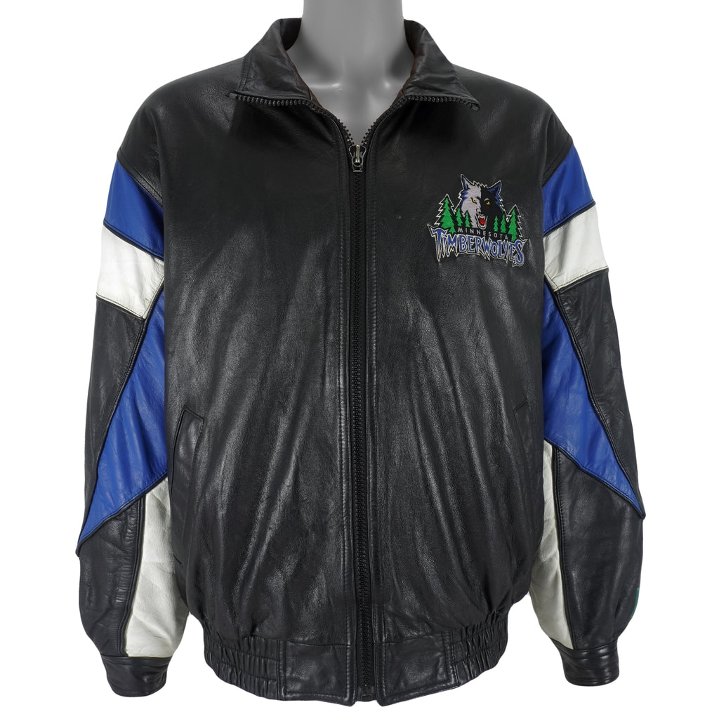 Vintage NBA (Pro Player) - Minnesota Timberwolves Leather Jacket 1990s ...