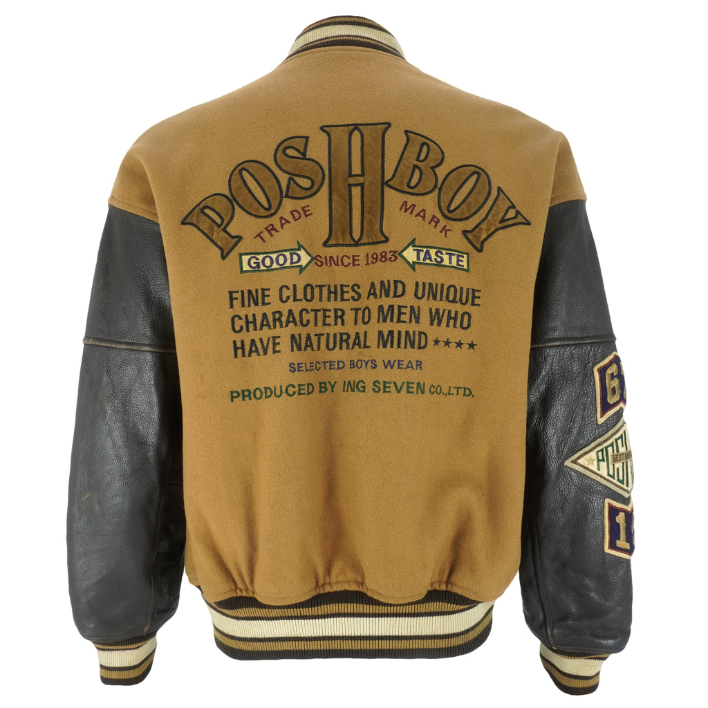 Vintage - Posh Boy Fine Clothing Leather Varsity Jacket 1980s Large ...
