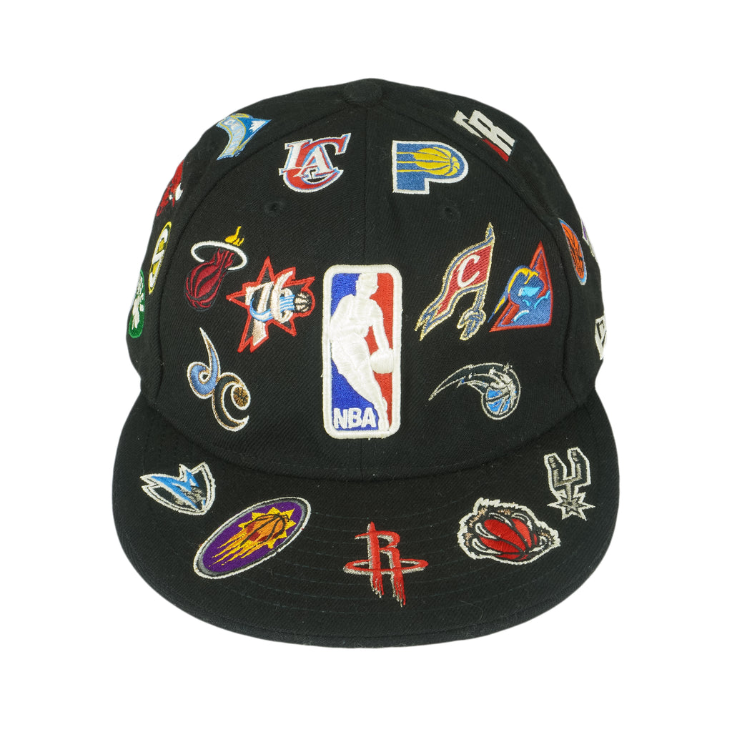 Vintage NBA (New Era) - Embroidered Team Logos Fitted Hat 2000s 7-1/2 ...