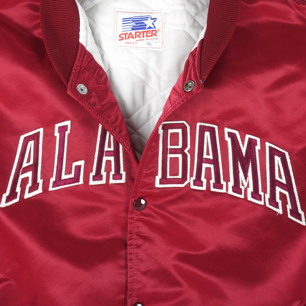 Vintage Starter - Alabama Crimson Tide Button-Up Satin Jacket 1990s X ...