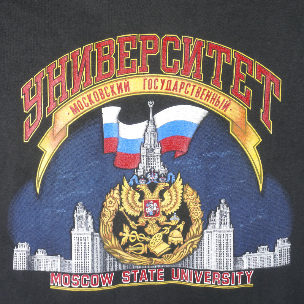 Vintage (Dave's) - Moscow State University Single Stitch T-Shirt 1990s ...