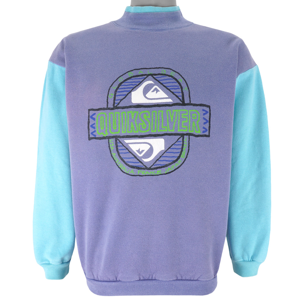 Vintage - Quicksilver International Turtleneck Sweatshirt 1990s Small ...
