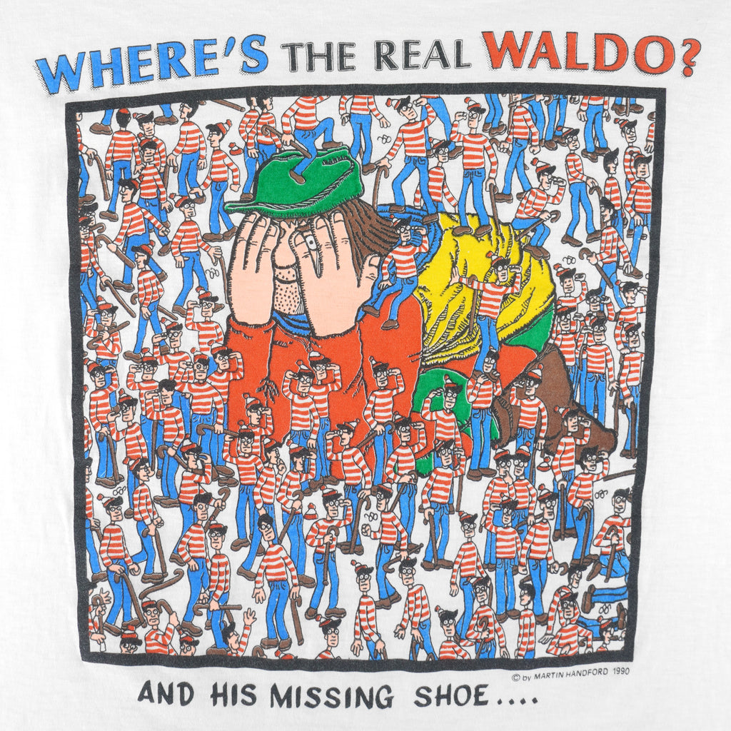 Vintage - Where's The Real Waldo And His Missing Shoe T-Shirt 1990 Lar ...