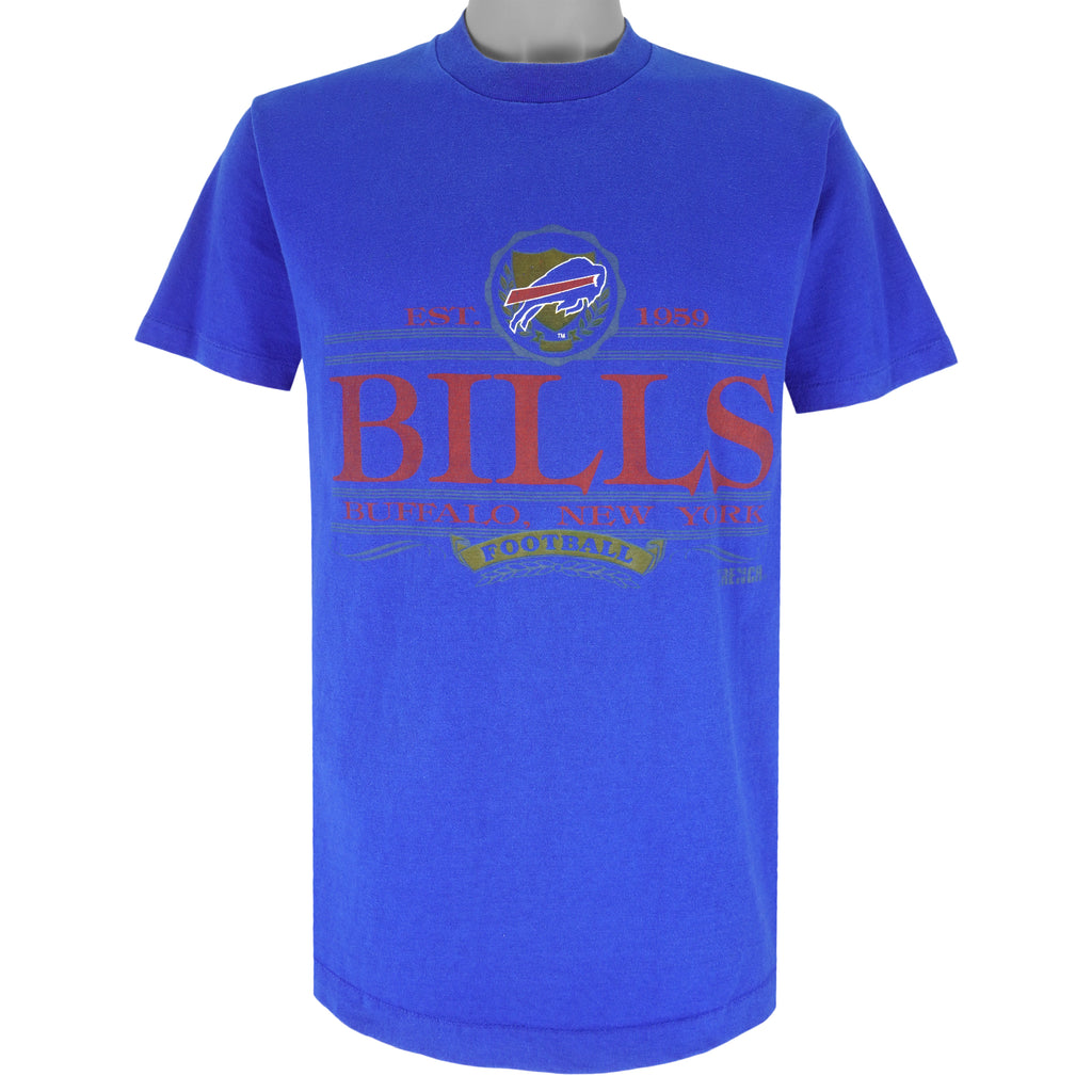 Vintage NFL (Trench) - Buffalo Bills Single Stitch T-Shirt 1990s Large ...