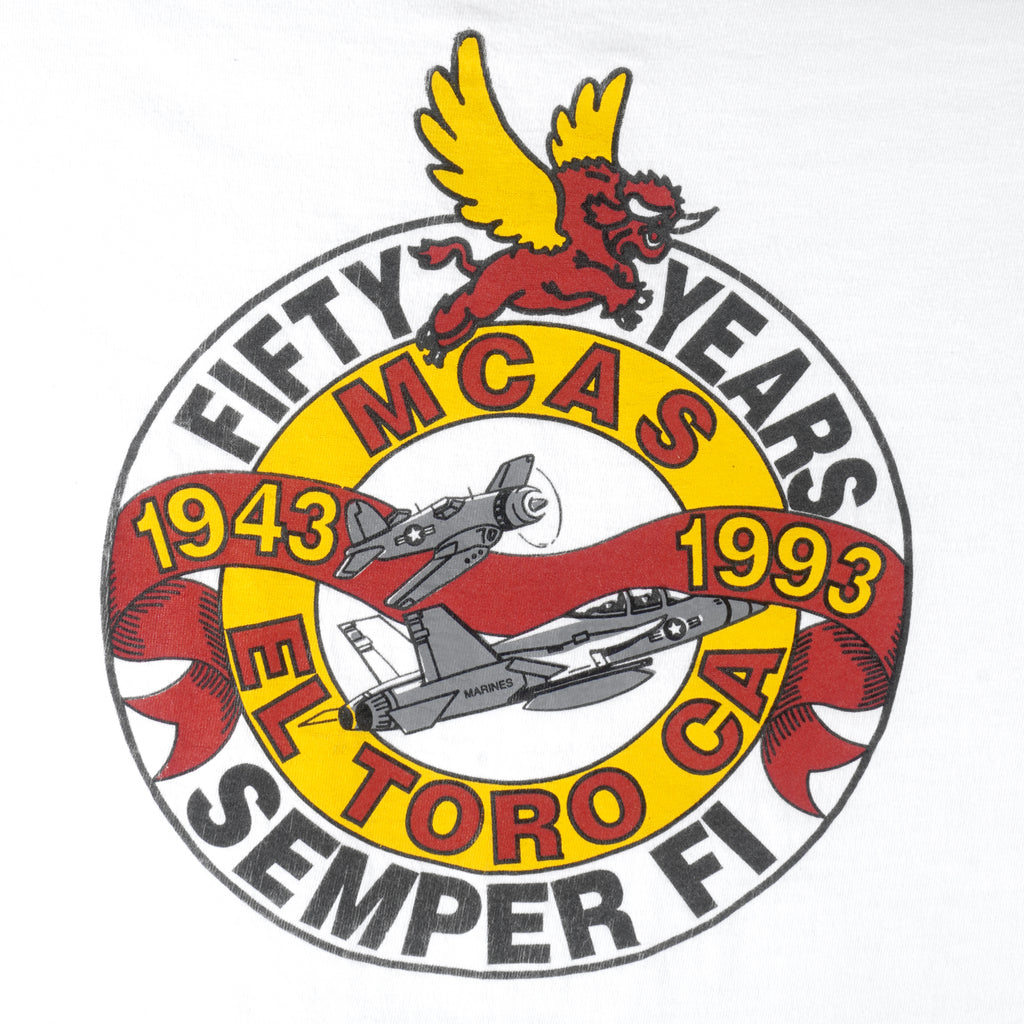 Vintage - MCAS EL Toro Fifty Years Semper Fi Air Show T-Shirt 1993 Lar ...