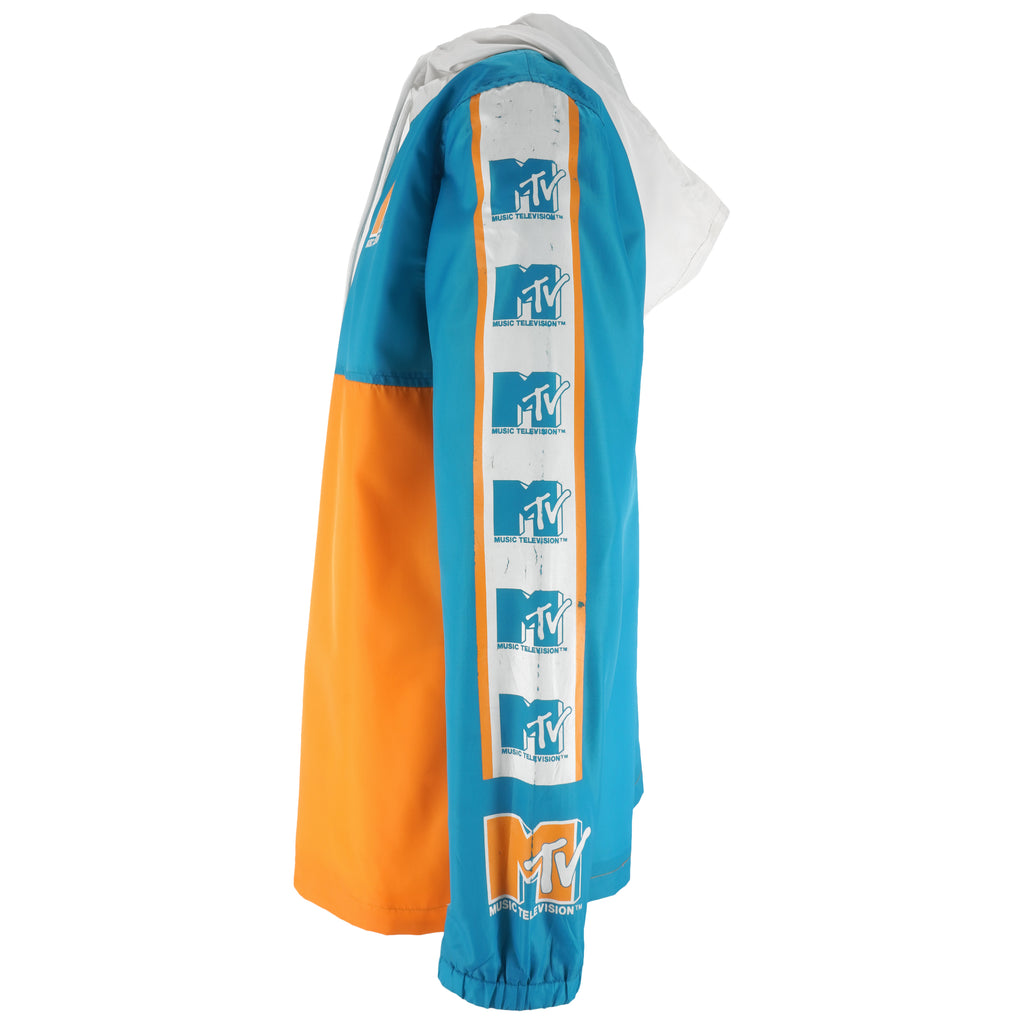 Vintage - MTV Music Television Hooded Windbreaker 2000s Medium ...